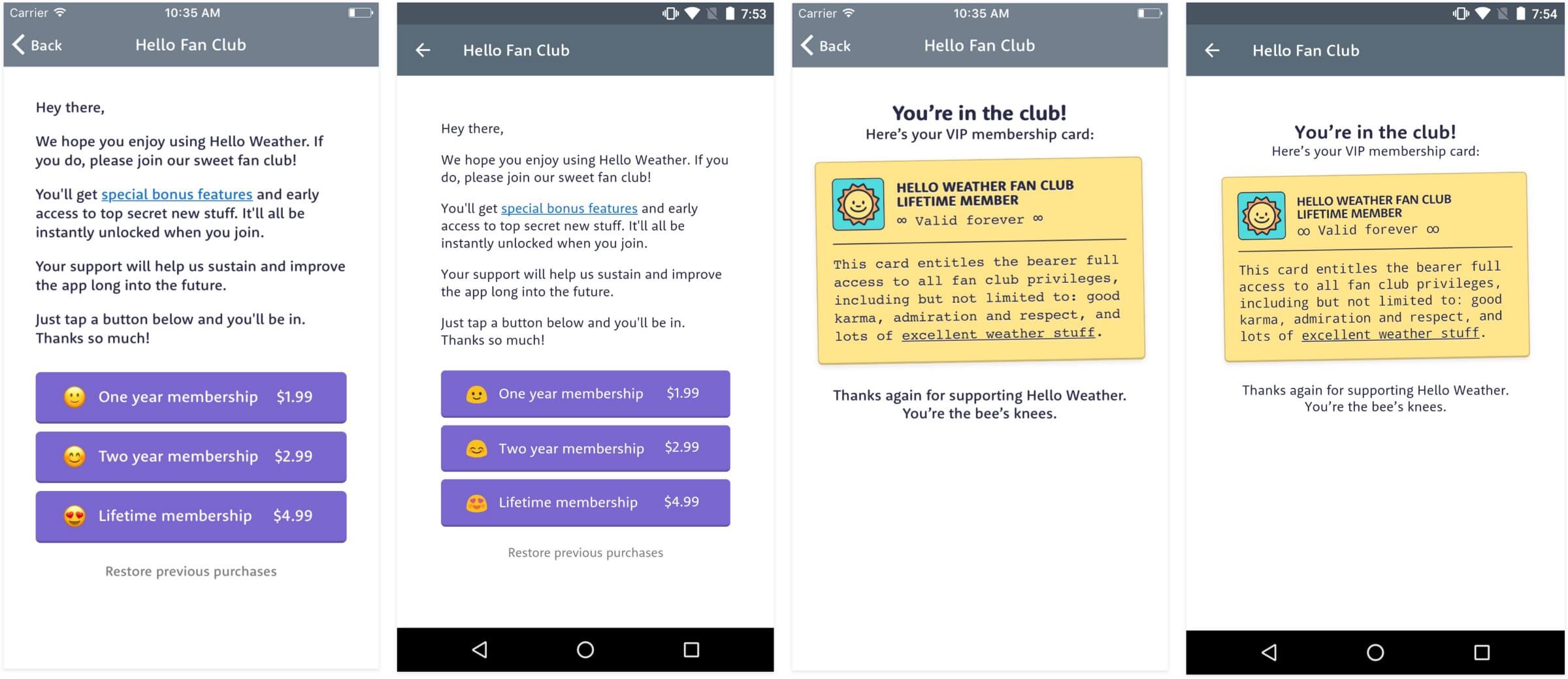 Hello Weather – Strategies for building a dual-platform mobile app